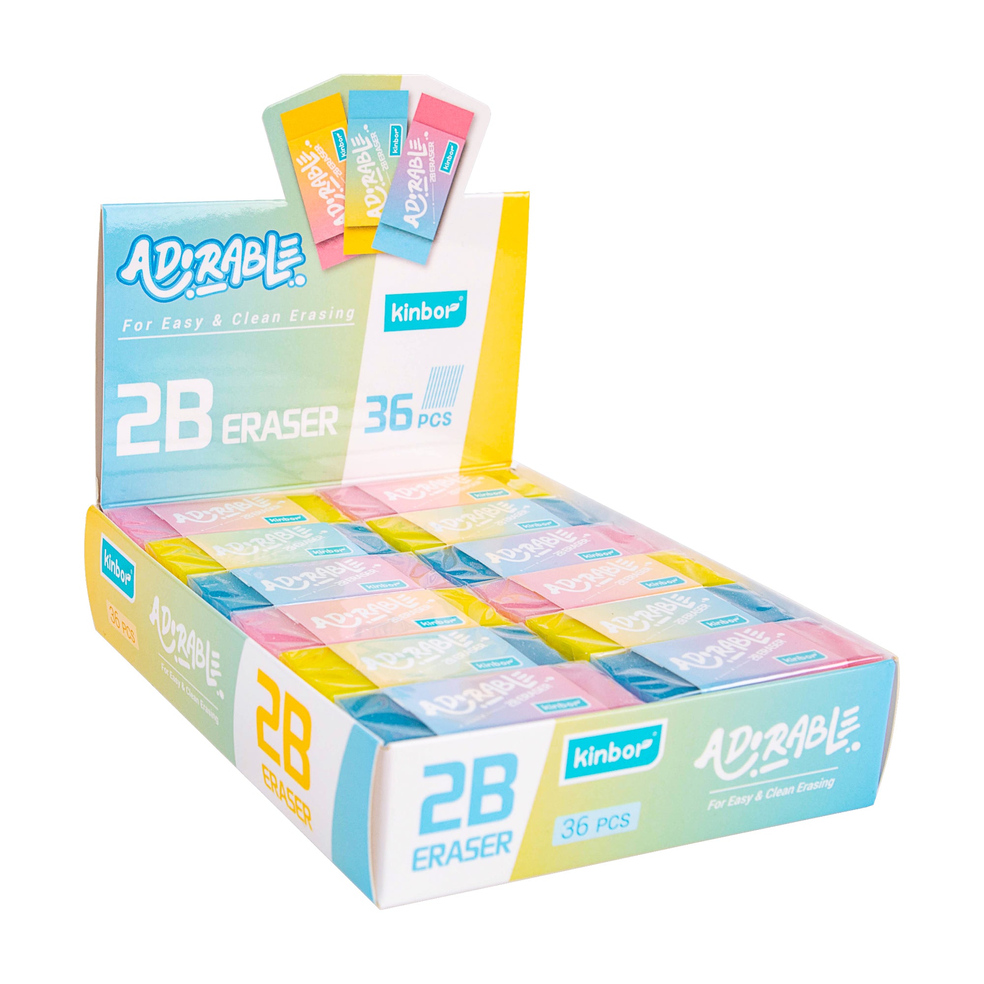 Kinbor Adorable 2B Eraser | Smudge-Free Eraser for School & Office ...