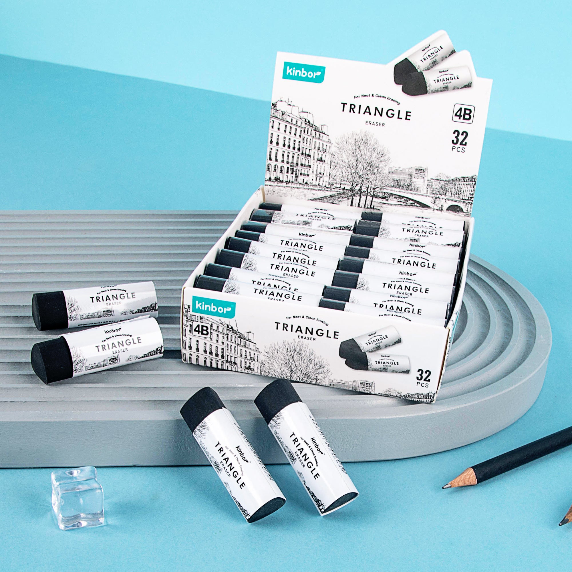 Kinbor Triangle Black Eraser | Smudge-Free & Precise Erasing – The Good ...